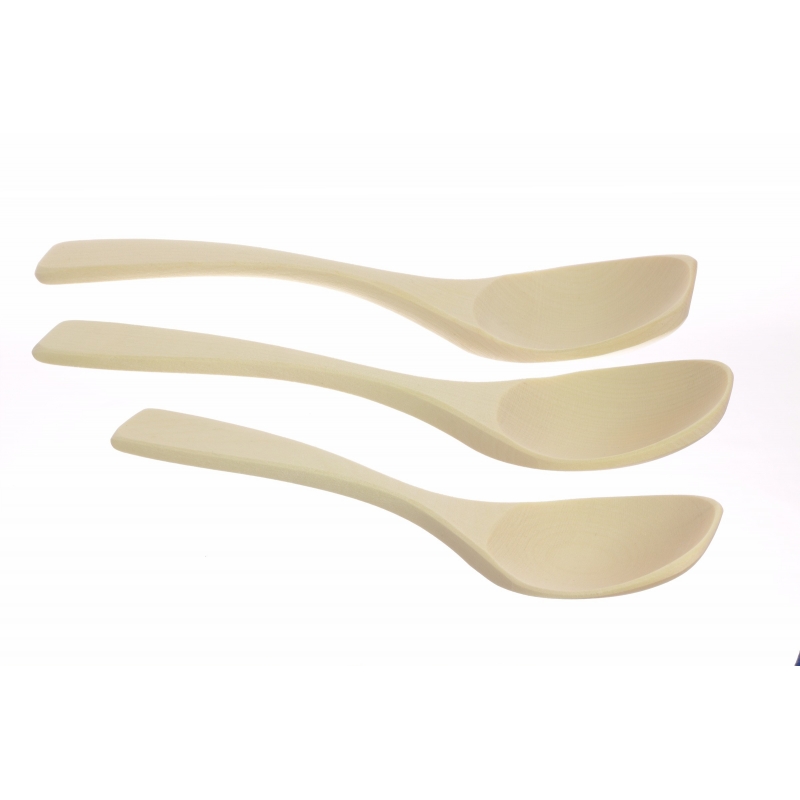 Wooden ladle with straight tip